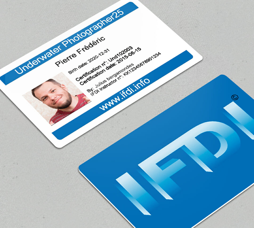 Certification de plongée - IFDI – CardZprinter - Fabrication et ...