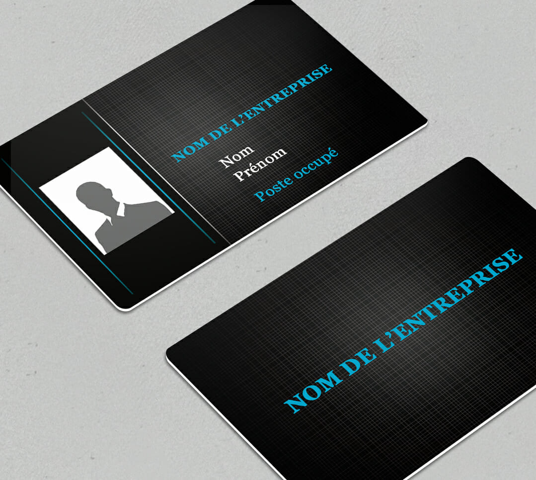 Joli badge professionnel personnalisable Euismod bleu