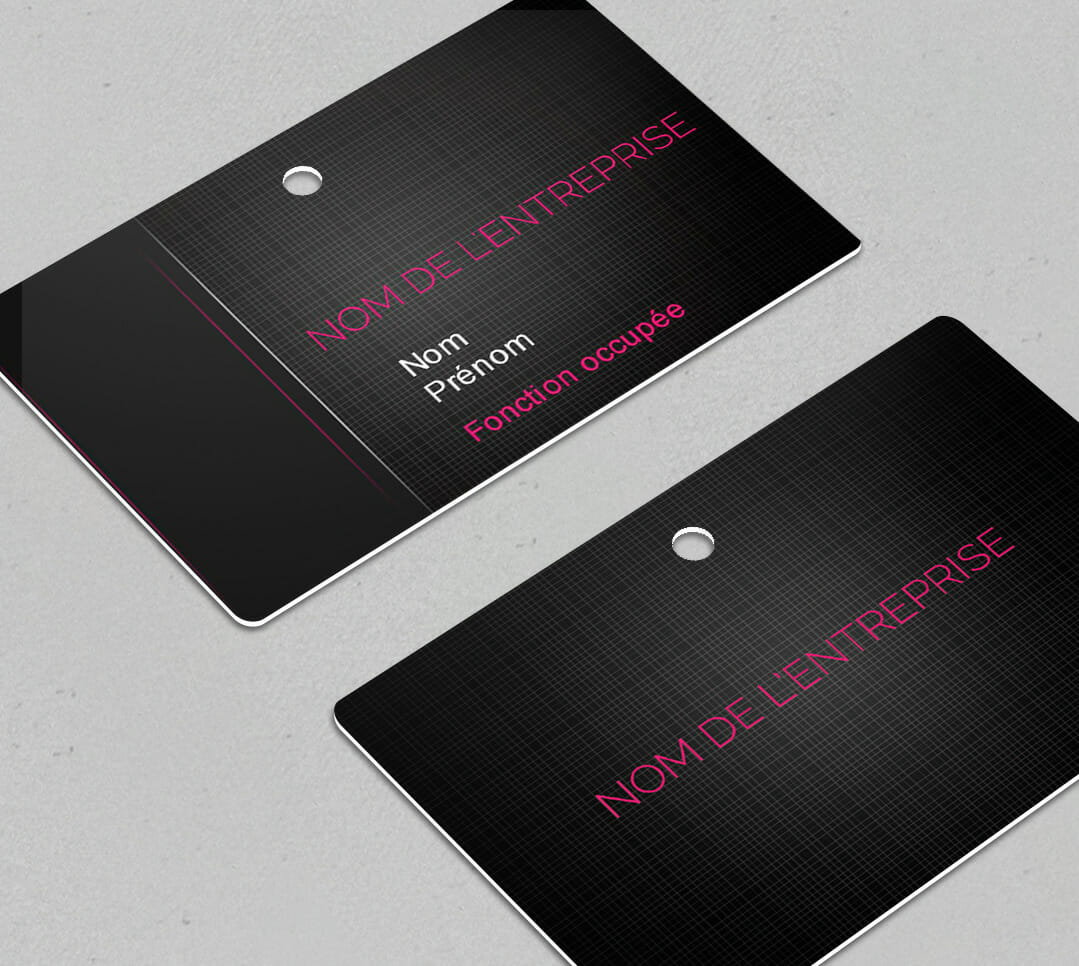 Badge professionnel perforé compatible cordon badge