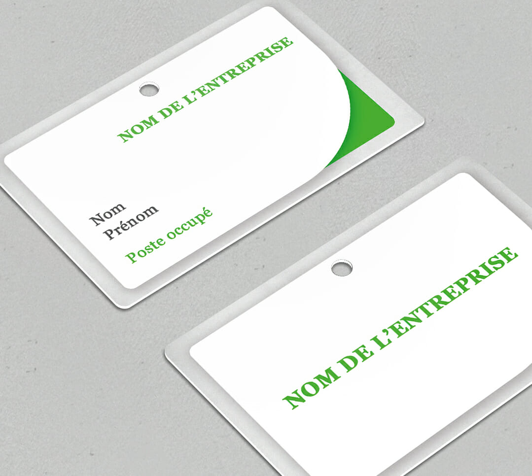 Badge profesionnel assemblable avec un cordon badge