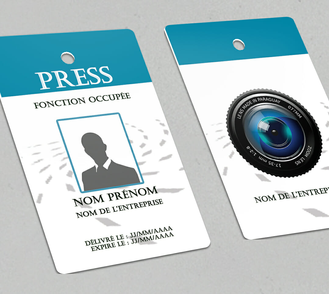 Badge professionnel personnalisés à partir de 2€HT - Pretium bleu