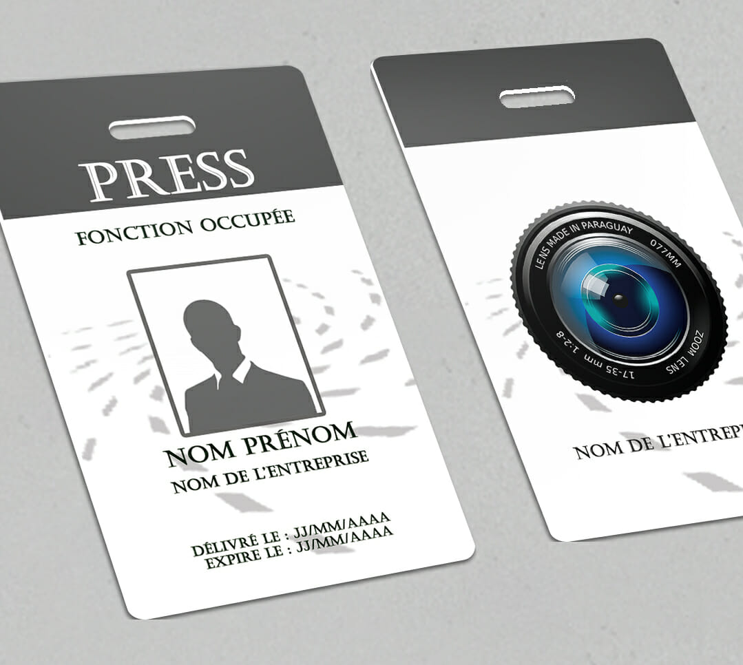 Superbe badge personnalisé à l'unité modulable - Pretium gris