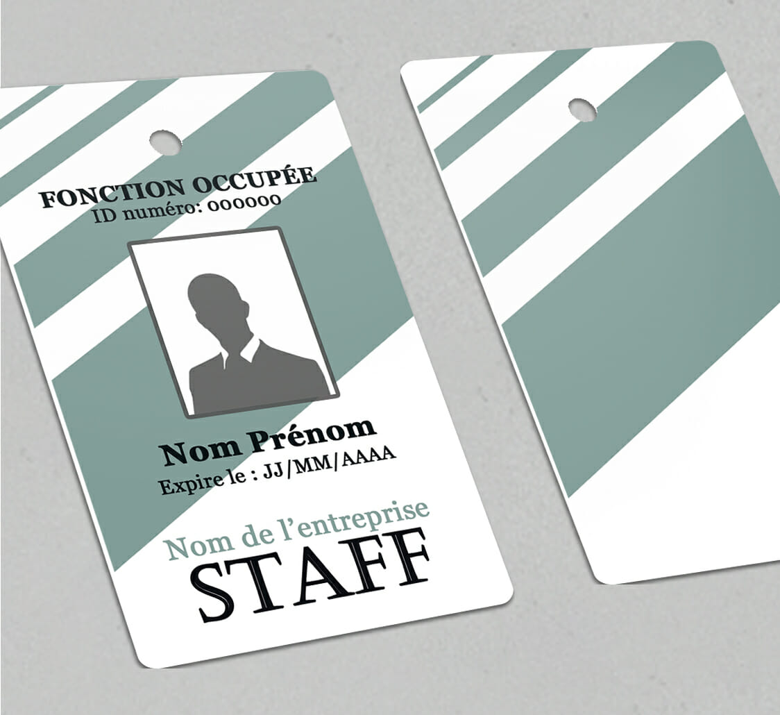 Excellent badge nominatifs personnalisé modulable - Baculum bleu