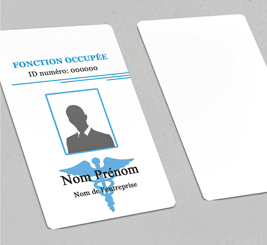 Badge nominatif profitant d'un design attirant Medicus bleu