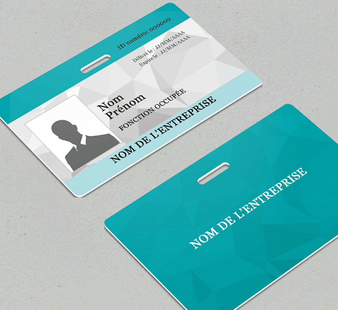 Badge professionnel nominatif Modestum Bleu - Perforation oblongue ...