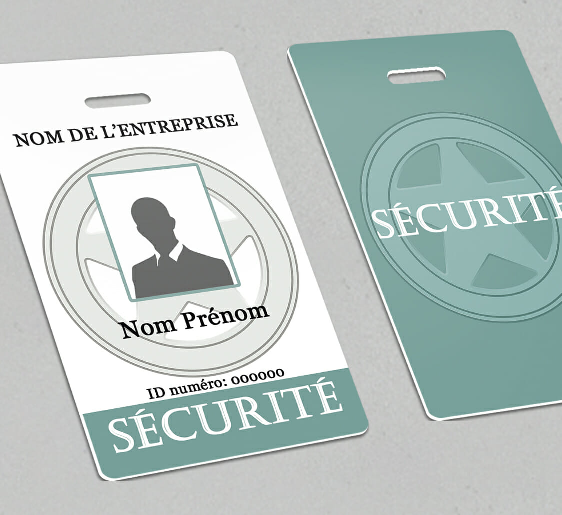 Badge professionnel personnalisé dès 2€HT Protector bleu