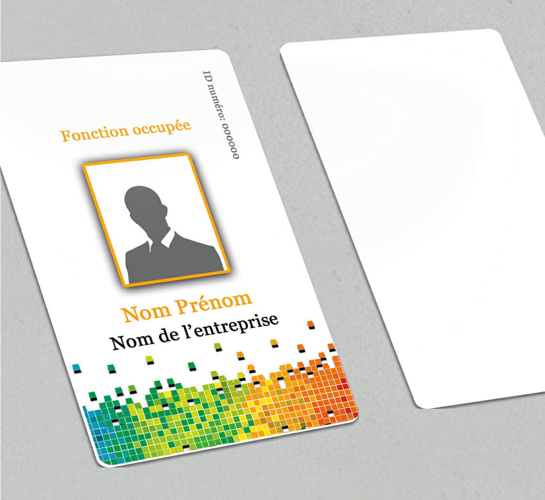 Badge profesionnel utilisant un style équilibré - Varietas orange