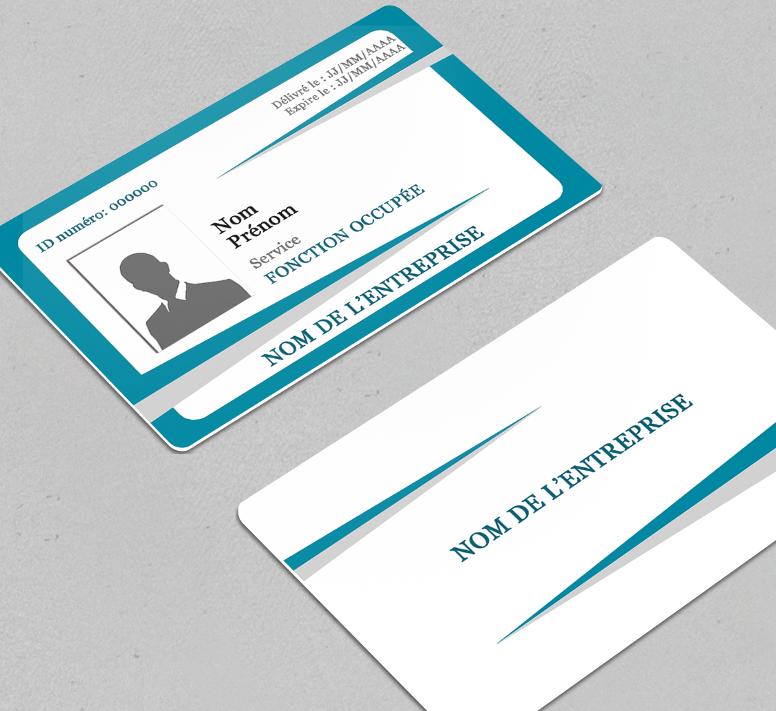 Badge professionnel nominatif Conscidisti Bleu – CardZprinter ...