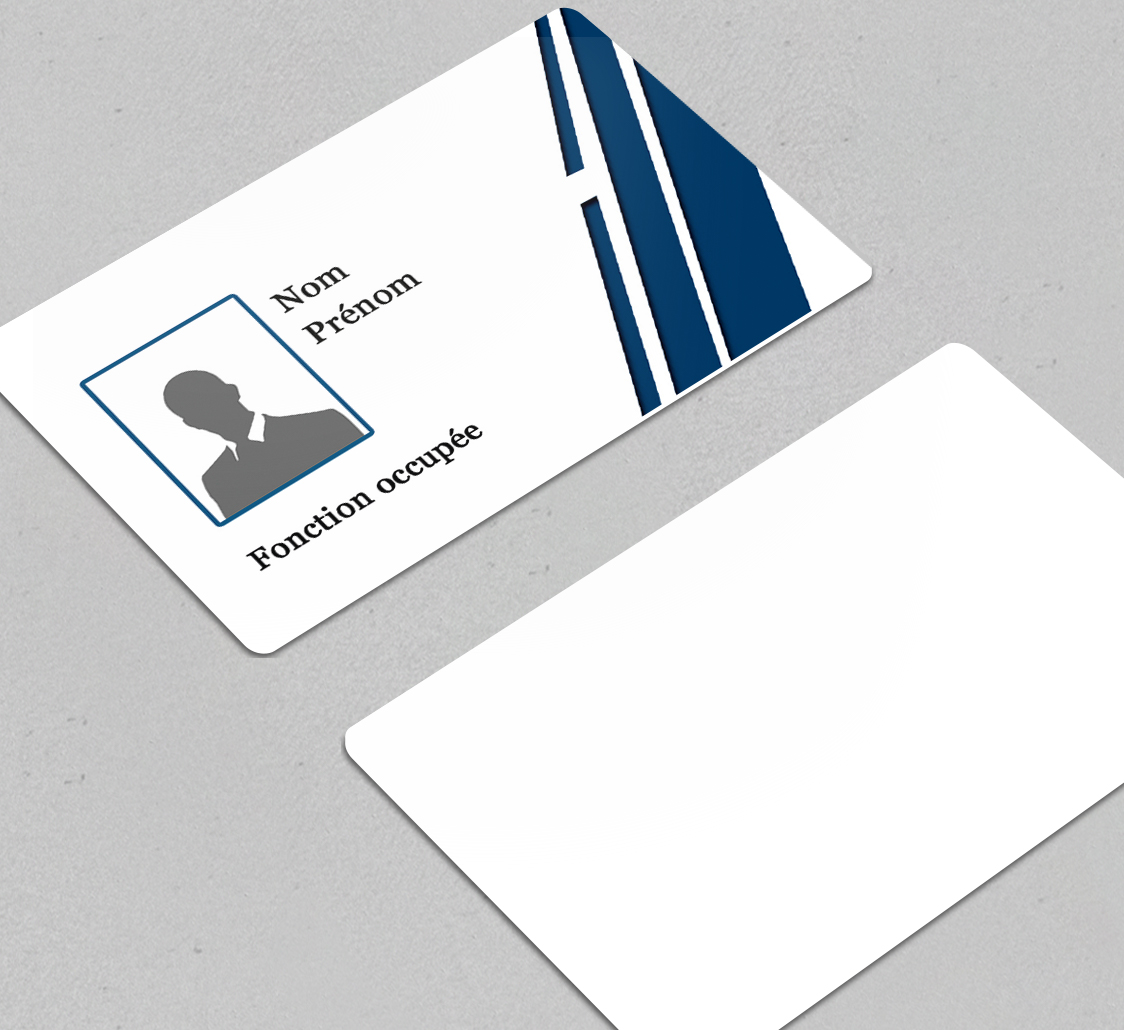 Badge professionnel nominatif Pluma Bleu foncé – CardZprinter ...